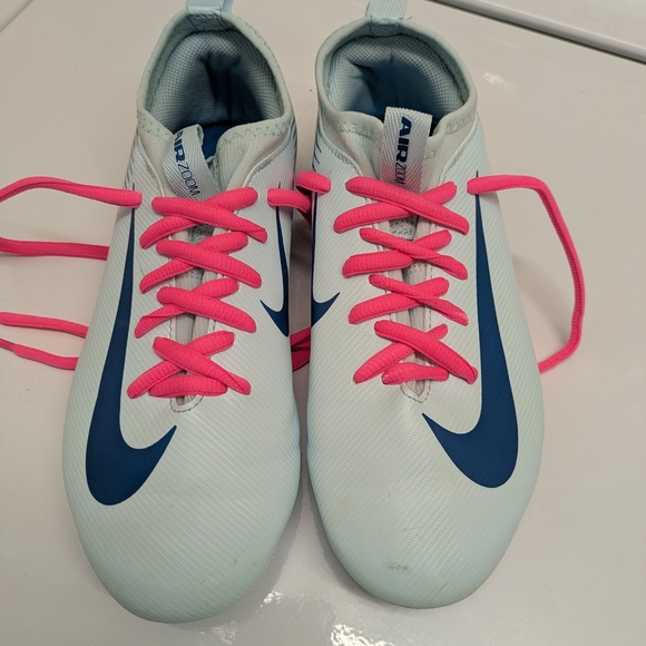 Nike | Shoes | Nike Air Zoom Soccer Cleats Light Blue 35 Big Girl ...